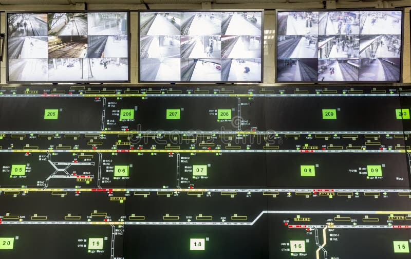 Trains surveillance room stock image. Image of crime - 60346127