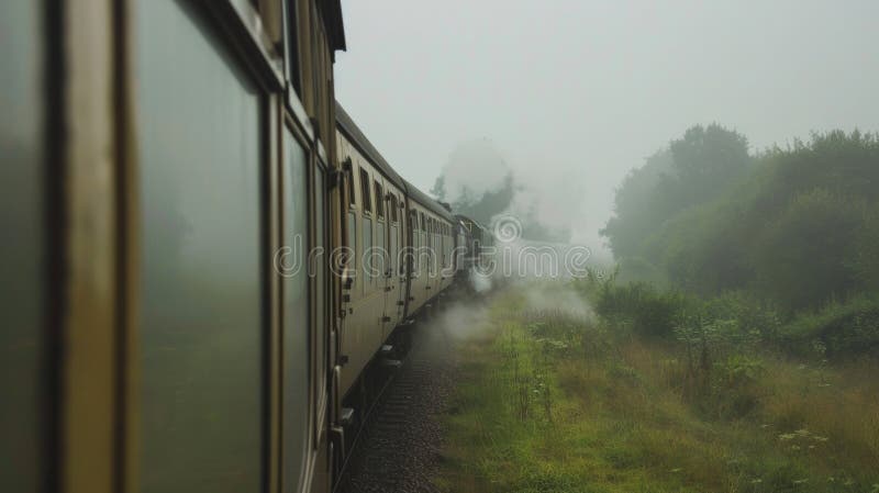 The Trains Whistle Echoing through the Thick Humid Air Stock Photo ...