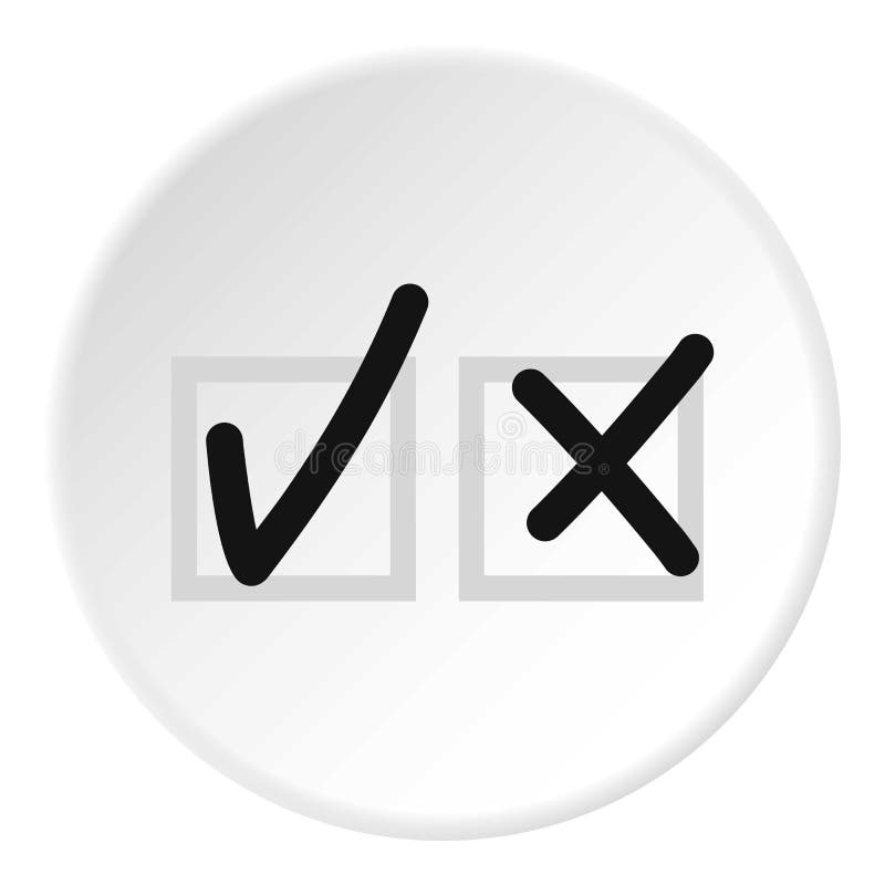 Trait De Repère à Accepter Et Icône De Refus, Style Plat Illustration ...