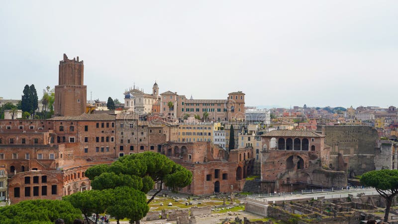 The Trajan Forum, a Major Attraction in Rome Editorial Photography ...