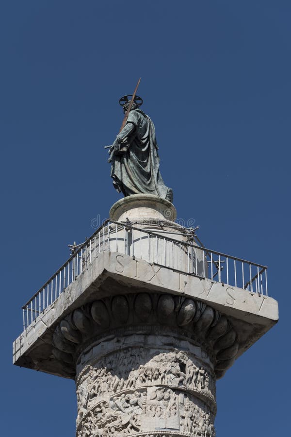Trajan`s Column in Rome, Italy Stock Photo - Image of statue, empire ...