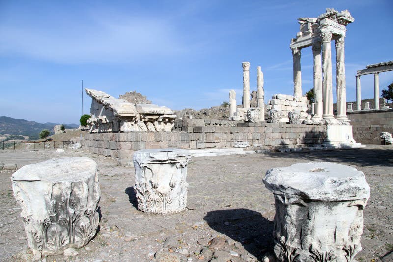 Trajan temple stock photo. Image of pergamon, attraction - 34504136