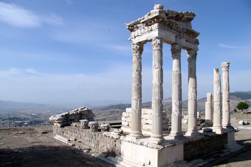 Trajan temple stock photo. Image of pergam, shadow, temple - 34504424