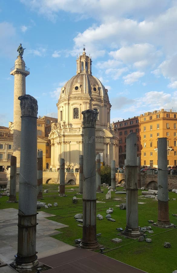 Traja Forum stock photo. Image of cittaeterna, ancient - 182272172