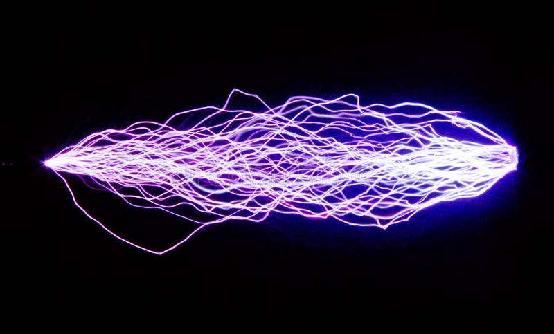 The Trajectory of a Spark Electric Discharge. Stock Illustration ...