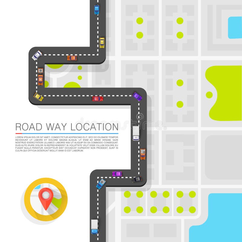 Trajeto Pavimentado Na Estrada Etiqueta Do Círculo Fundo Do Vetor ...