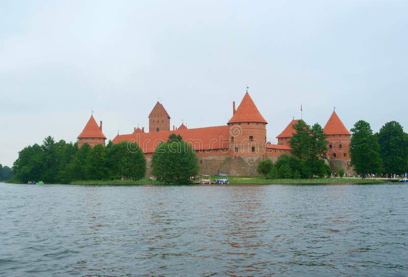 Trakai castle stock photo. Image of boat, nature, summer - 22872762