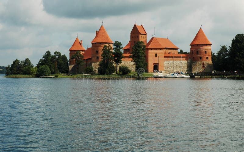 Trakai castle stock image. Image of lithuanian, cloudy - 2477723