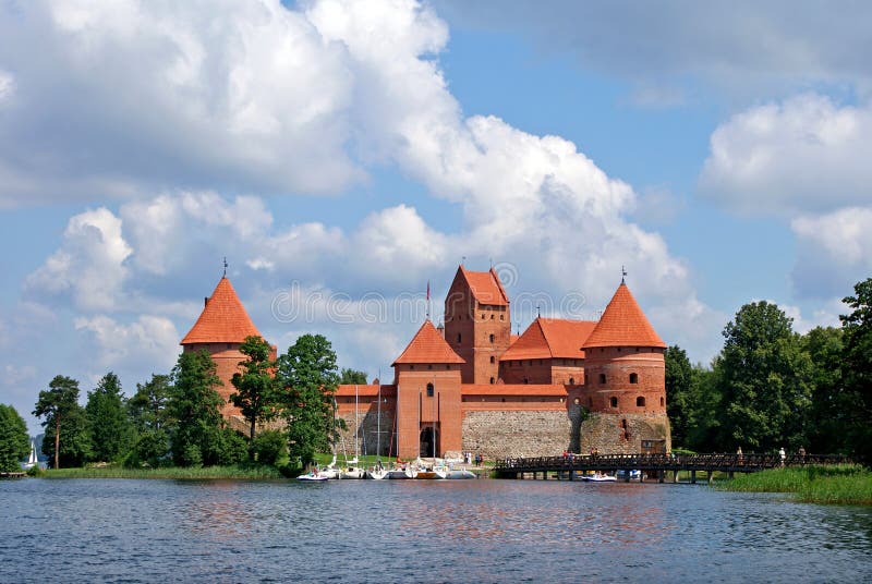 Trakai Castle stock photo. Image of tower, defense, history - 28433990