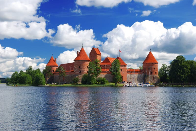 Trakai Castle stock photo. Image of holiday, fort, brick - 187926