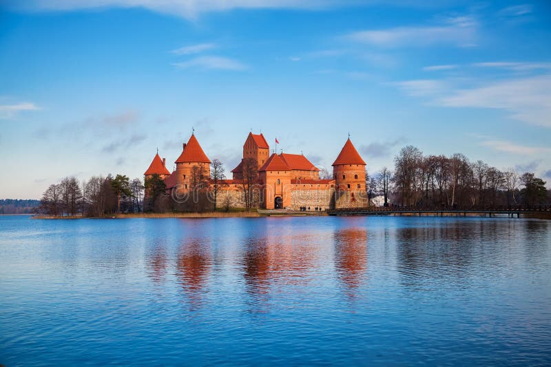 Trakai Castle In Lithuania stock image. Image of blue - 15735053
