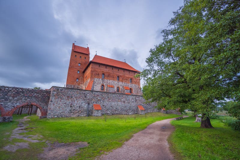 Trakai Castle on the Island in the Middle of the Lake, Medieval Castle ...