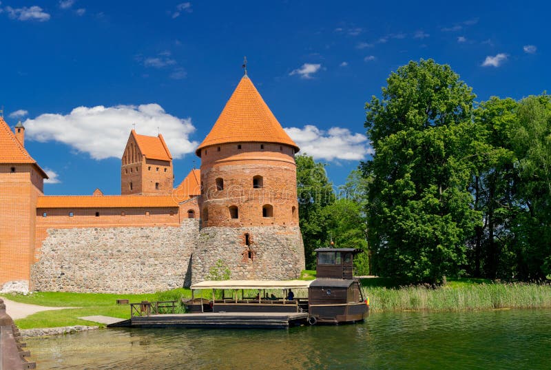 Trakai castle stock image. Image of scenic, medieval - 256334137