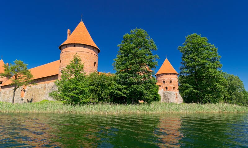Trakai castle stock photo. Image of castle, palace, destination - 256334288