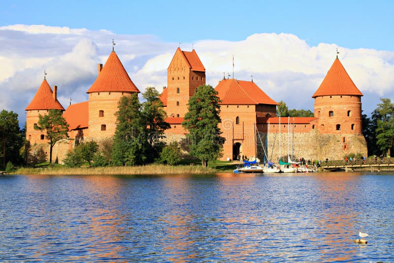 Trakai Island Castle. stock photo. Image of ancient, castle - 34427452