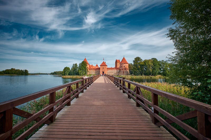 Trakai Island Castle, Lithuania Stock Image - Image of exterior, europe ...