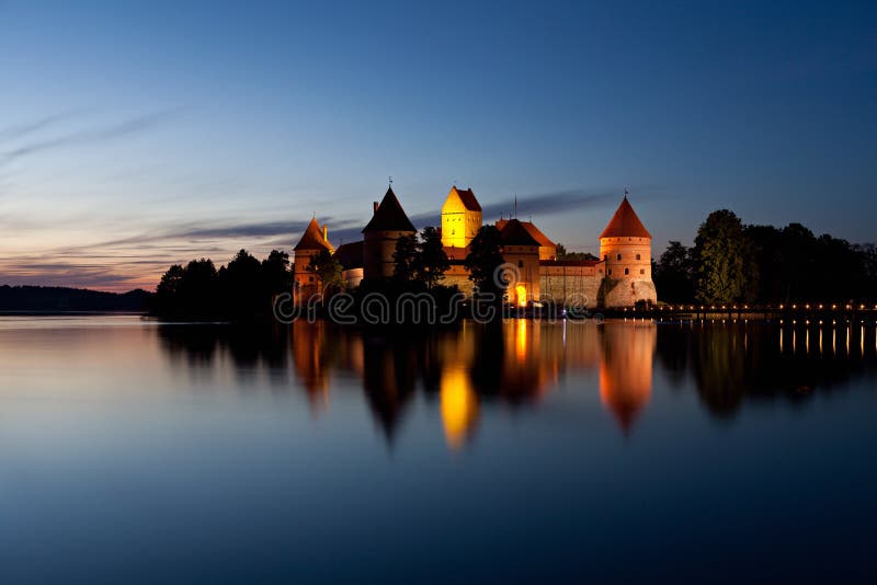 Trakai Island Castle. stock image. Image of castle, lake - 34306653