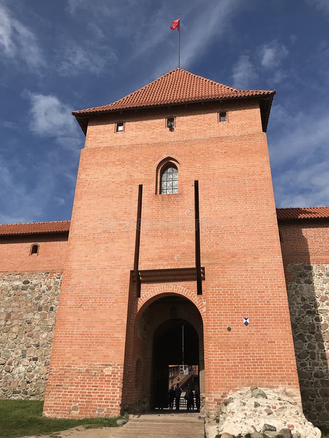 Rectangular Tower of the Gate of Trakai Island Castle in Trakai ...