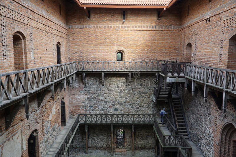 Medieval castle in Trakai editorial photography. Image of castle ...