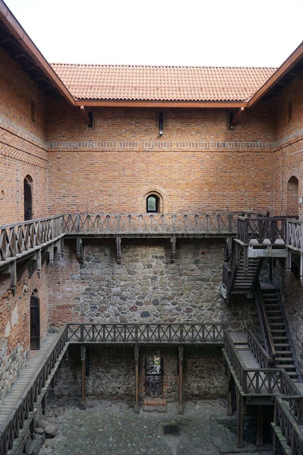 Medieval castle in Trakai editorial stock image. Image of historical ...