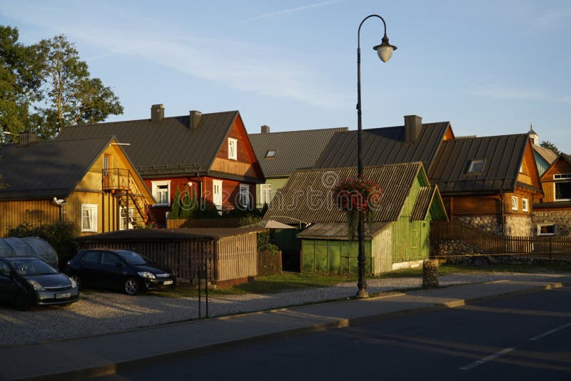 Traditional Karaim Houses - Trakai, Lithuania Editorial Stock Image ...