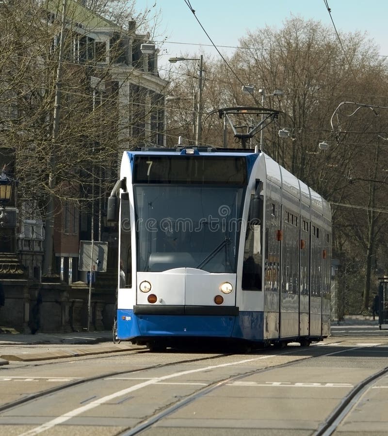 Tram stock image. Image of amsterdam, urban, tram, public - 8791145