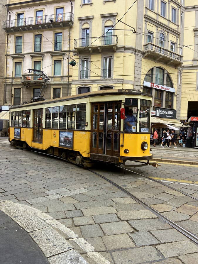 Tram in the City of Milano in Italy Editorial Stock Image - Image of ...