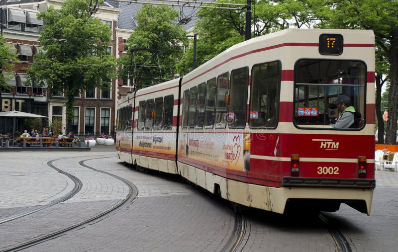 Tram den Haag Netherlands editorial photography. Image of dutch - 56666582