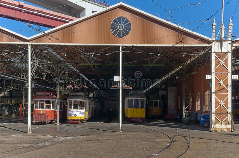 Tram depot editorial photography. Image of moving, electric - 20979897