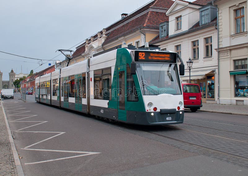 Tram in Freiburg stock image. Image of tram, germany - 149425399