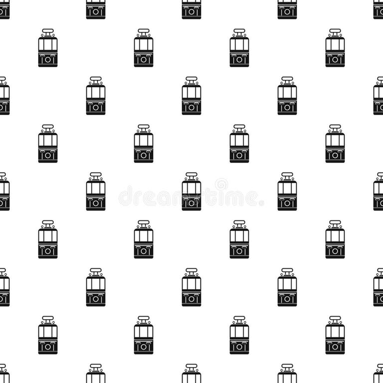 Tram Front View Pattern Vector Stock Vector - Illustration of railway ...
