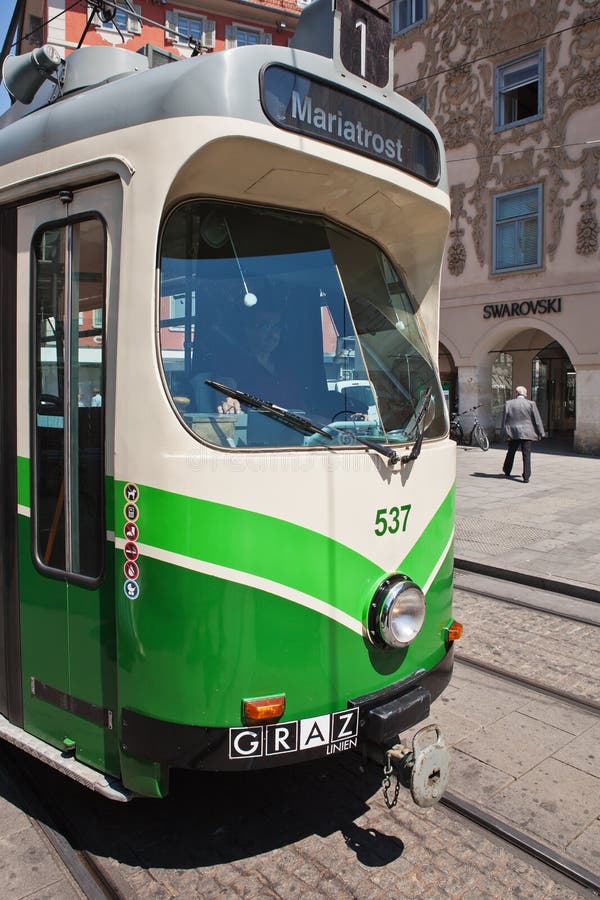 Tram in Graz, Austria editorial image. Image of city - 19977115