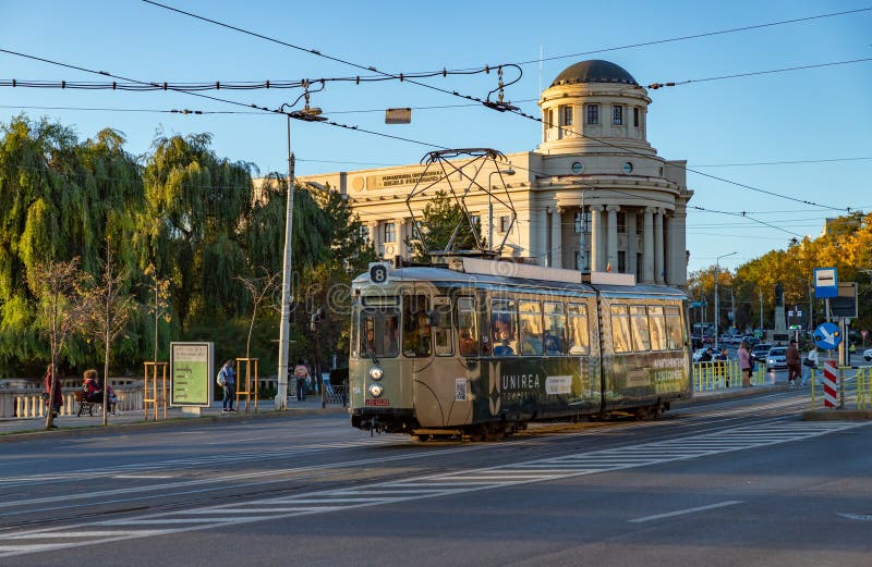 Tram in Iasi editorial photo. Image of cables, urban - 263730241