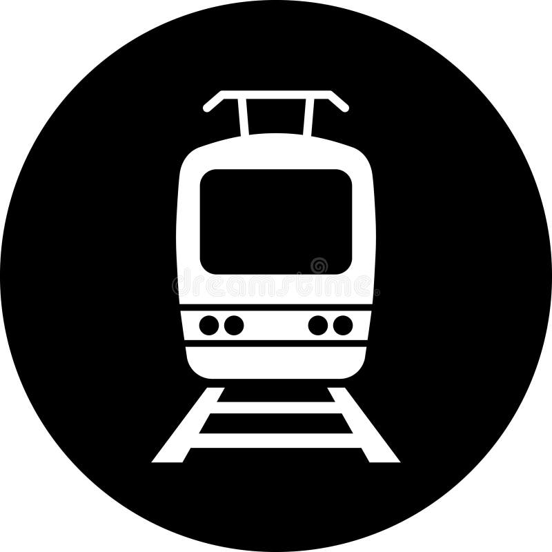 Tram Icon As Sign for Web Page Design of Passenger Transport Stock ...