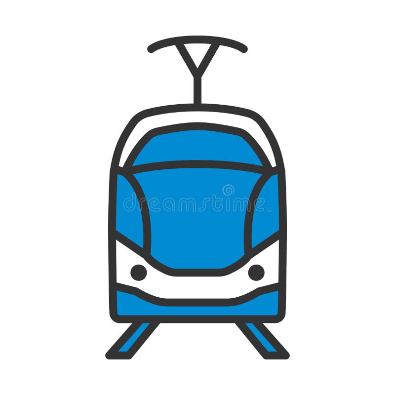 Tram Icon stock vector. Illustration of road, street - 256774985