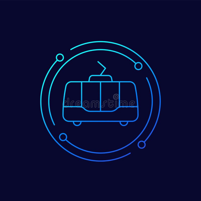 Tram Icon, Side View, Vector Stock Illustration - Illustration of clean ...