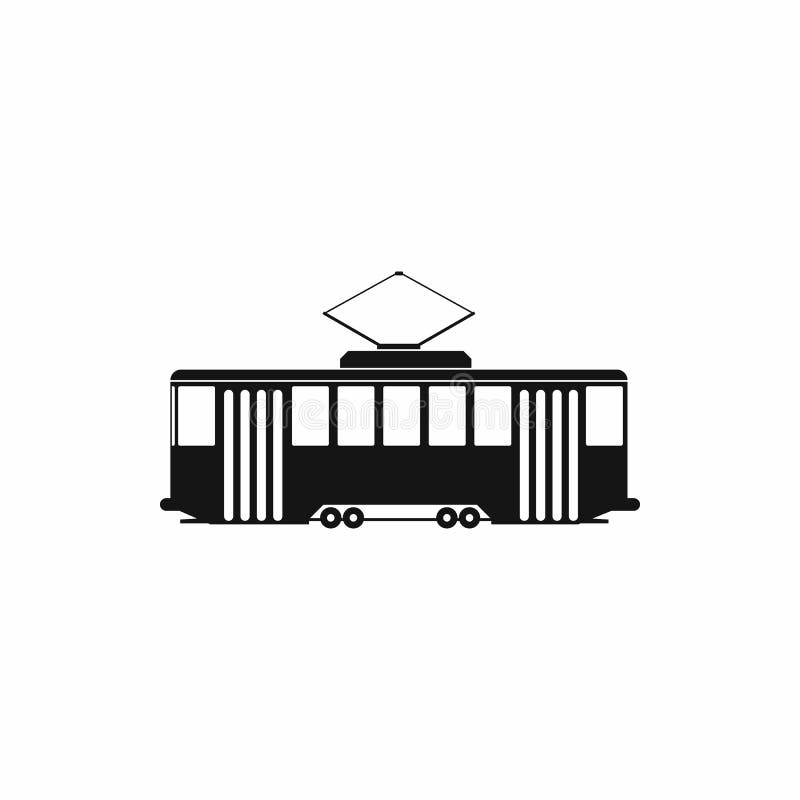 Red Tram Icon, Cartoon Style Stock Vector - Illustration of subway ...