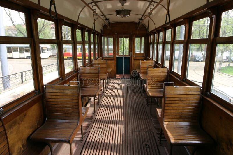 Tram inside stock photo. Image of means, benches, passenger - 37203480