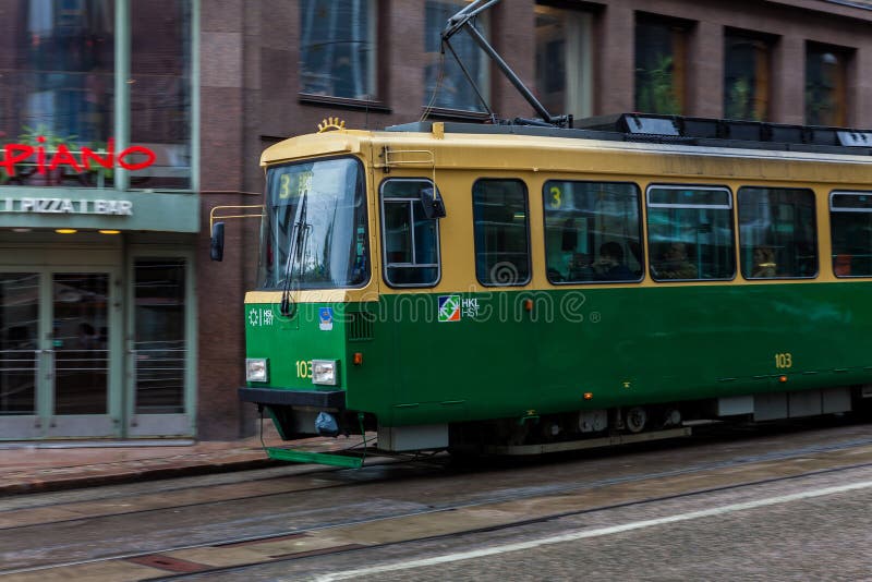 Tram Line in Helsinki. Finland Editorial Photography - Image of street ...