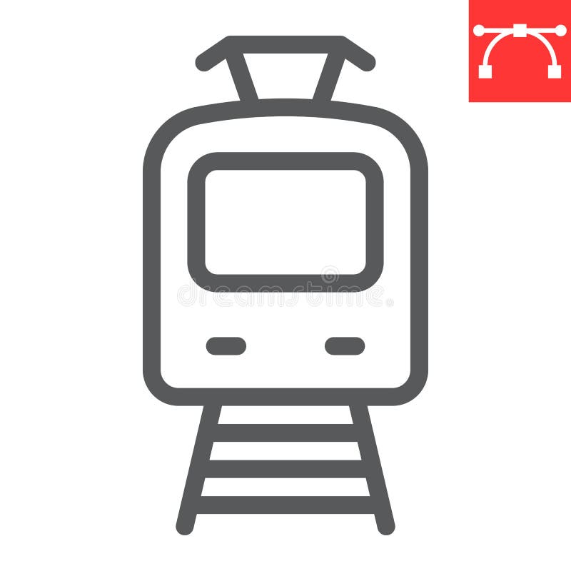 Tram Line Icon. Public Transport and Passenger Transportation Symbol ...