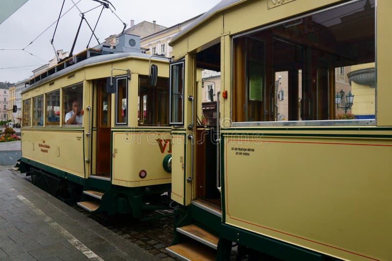 Tram in Linz, Austria editorial image. Image of street - 129109185