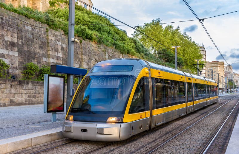 Tram of the Porto Metro System Stock Photo - Image of douro, rail: 52026132
