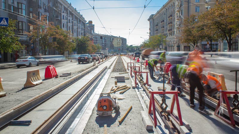 Tram Rails at the Stage of Their Installation and Integration into ...