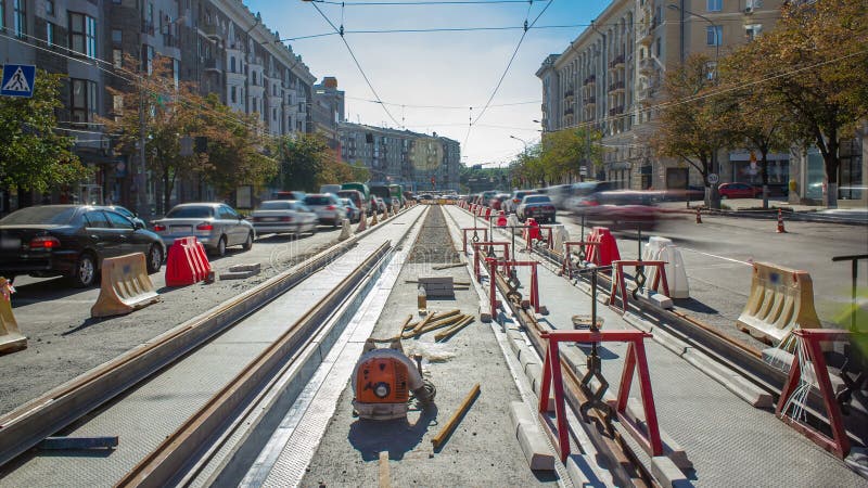 Tram Rails at the Stage of Their Installation and Integration into ...