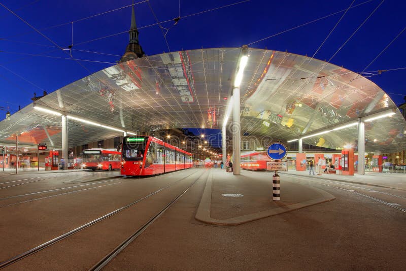 Tram Station, Bern, Switzerland Stock Image - Image of covered, bern ...