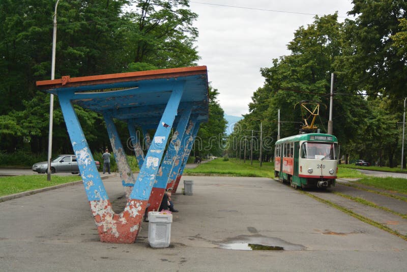 Tram station editorial photo. Image of rails, tram, southern - 68789056
