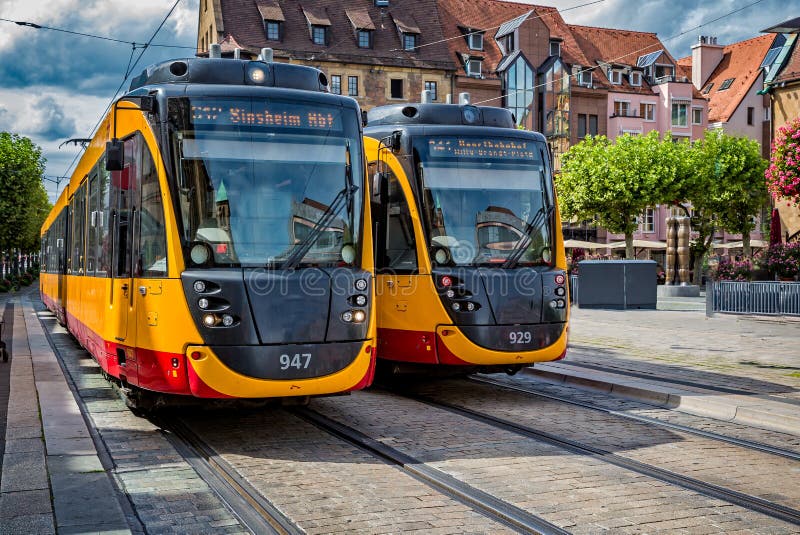 Tram at Station Stop in Germany Editorial Photo - Image of transport ...