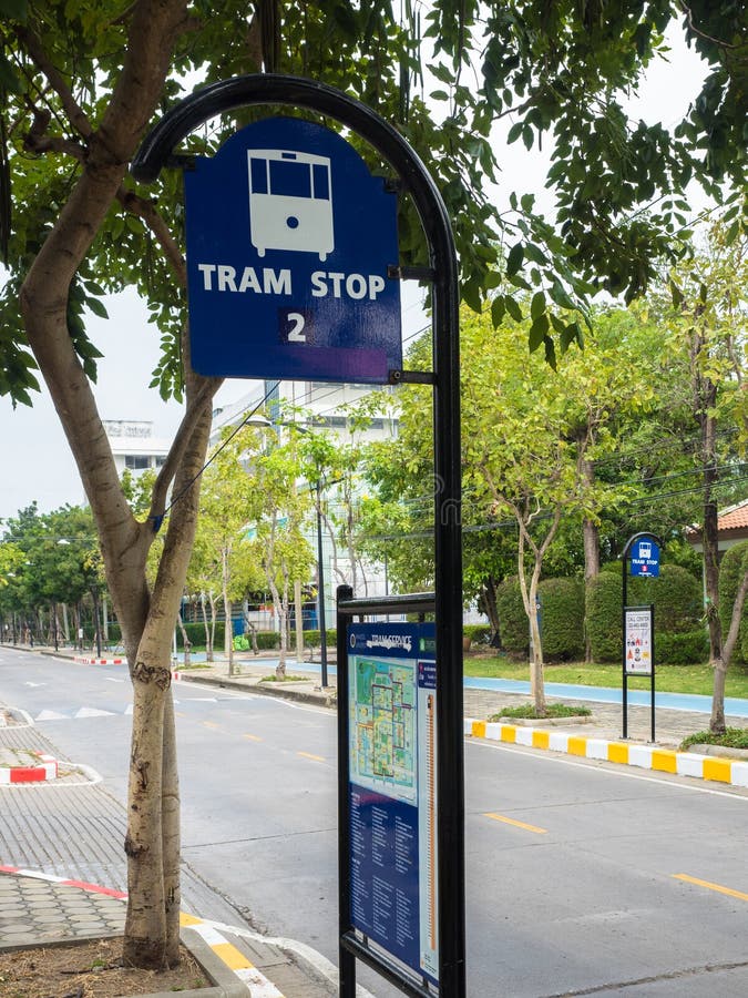 Tram Stop stock photo. Image of traffic, road, symbol - 83707556