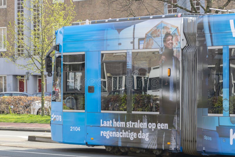 Tram 12 Theme Tram GVB Reis Flex Tea at Amsterdam the Netherlands 20-4 ...