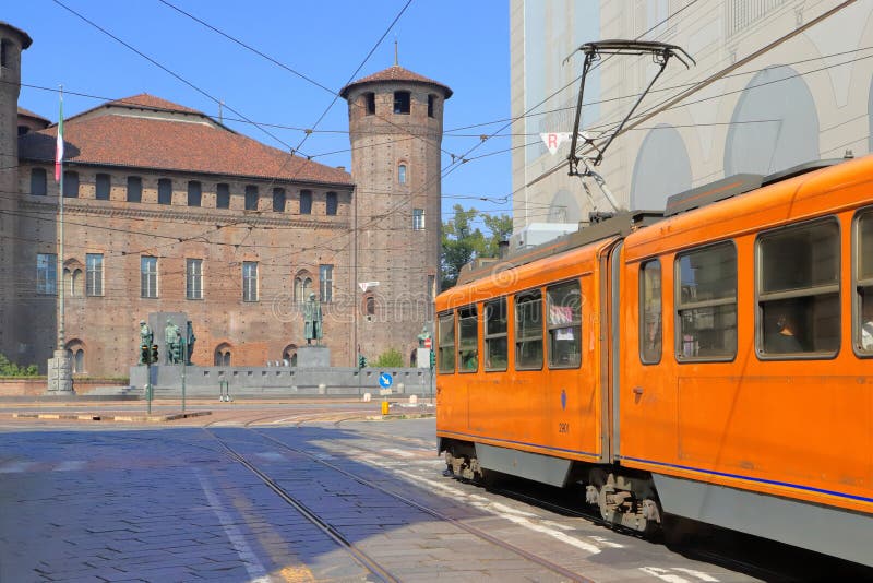 Tram a Torino in italia stock photo. Image of torino - 195828186